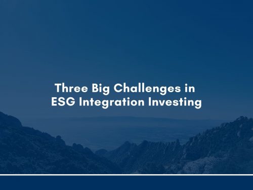 Three Big Challenges in ESG Integration Investing - European Institute ...