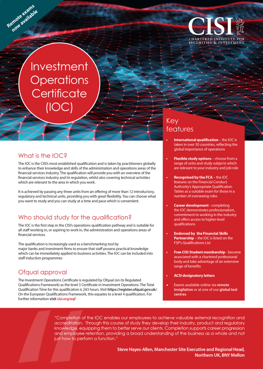 Exclusive Accredited Training Partner of CISI in Cyprus - European ...